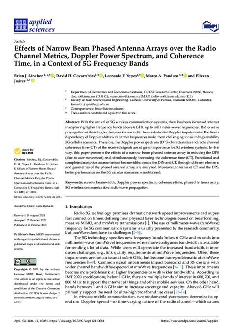 Pdf Effects Of Narrow Beam Phased Antenna Arrays Over The Radio