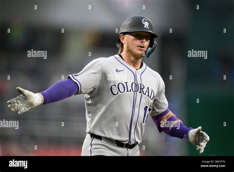 Colorado Rockies Hunter Goodman In Action During A Baseball Game