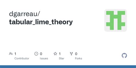 Github Dgarreautabularlimetheory