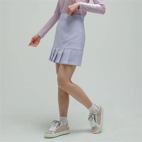 제이투제이 제이투제이 여성골프웨어 A라인 밑단 주름 골프스커트