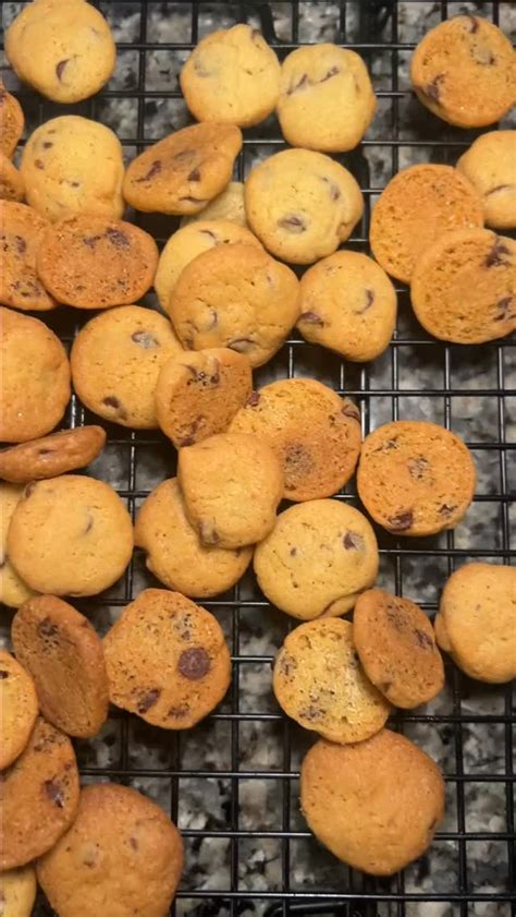 Bite Size Chocolate Chip Cookies Because One Big Cookie Is Never