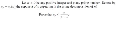 Solved Let N Be Any Positive Integer And P Any Prime Chegg