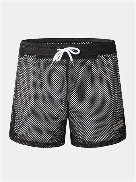 Mens Mesh Loose See Through Swim Shorts Mr Saker
