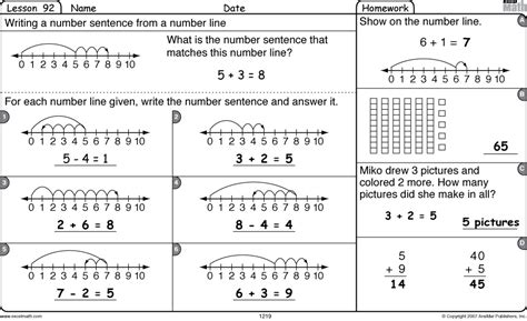 Excel Math Using Number Lines To Add And Subtract Worksheets Library