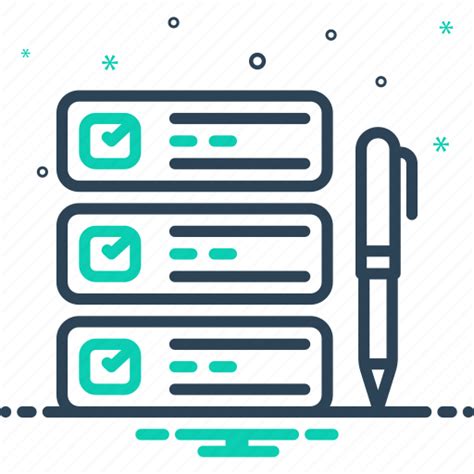 tasks pen document notebook schedule method organizer icon