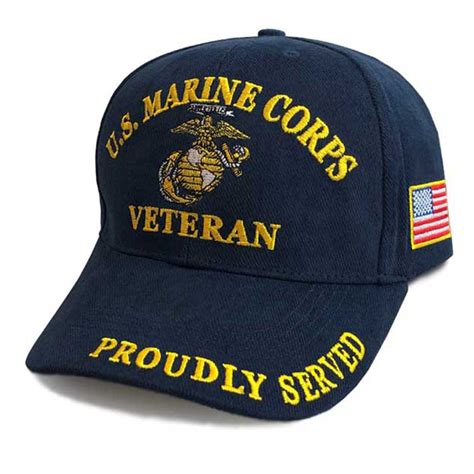 Usmc Veteran Black V Veteran Hat With Usmc Logo