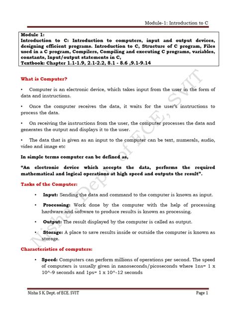 Pop Module 1 Notes Pdf Image Scanner Computer Data Storage
