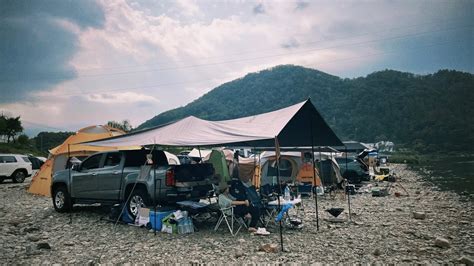 첫 차박 다녀왔어요🚘 • 늦여름 홍천 모곡밤벌유원지 노지 캠핑🏕️ • 일상 Vlog Youtube