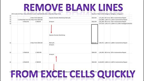 How To Remove Blank Lines Within A Cell In Excel Solved Youtube