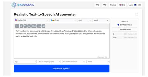 speechgen realistic text to speech ai converter