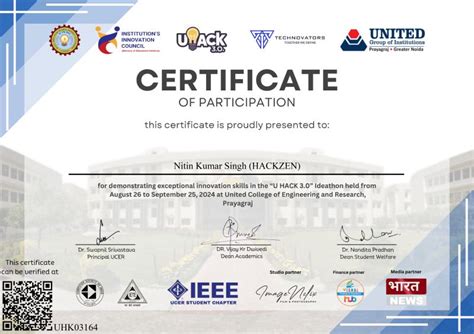 Certificateofachievement Hackathon Hackzen Problemsolving