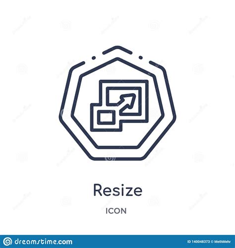 Linear Resize Icon From Arrows Outline Collection Thin Line Resize Vector Isolated On White