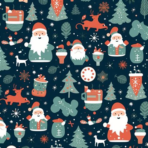 Premium Ai Image Christmas Patterns