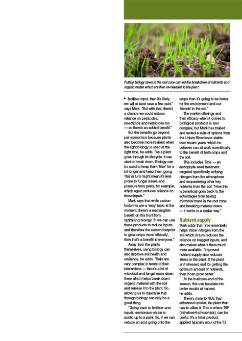 Maximising Efficiency Unium Bioscience Limited