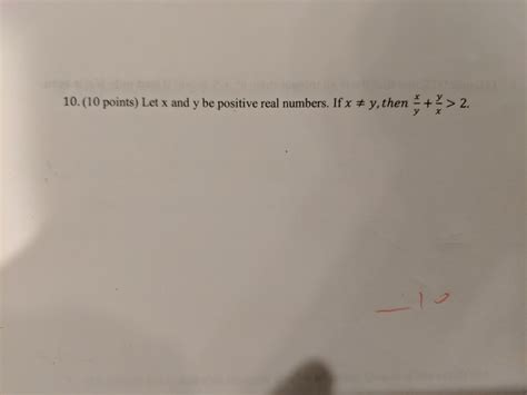 Solved Points Let X And Y Be Positive Real Numbers Chegg Com