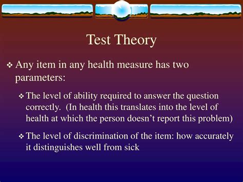 Ppt Item Response Theory In Health Measurement Powerpoint