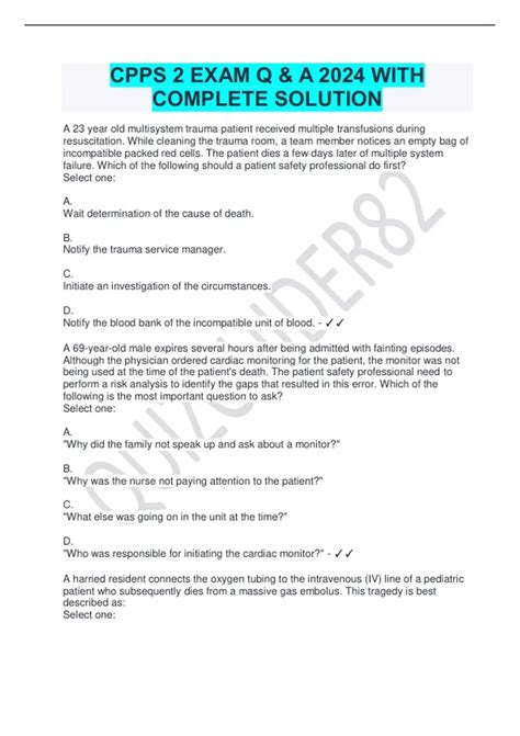 Cpps 2 Exam Q And A 2024 With Complete Solution Cpps Stuvia Us
