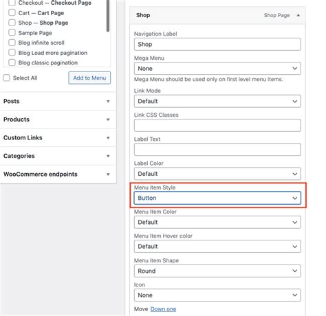 Classic Menu System Settings In Weshop Weshop Tutorial