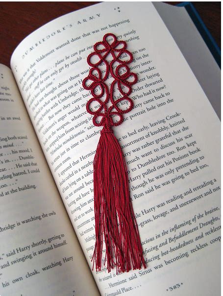Tutorial Tasseled Tatted Bookmark Artofit