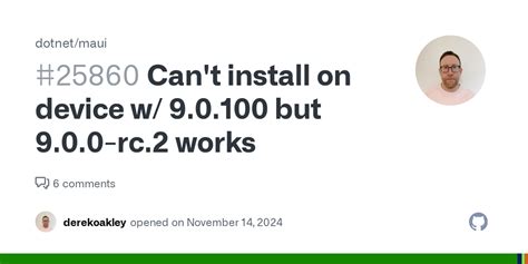 Cant Install On Device W 90100 But 900 Rc2 Works · Issue 25860