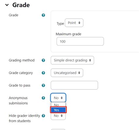 Anonymous Submissions In The Assignment Activity Knowledge Base