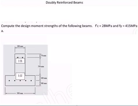 Solved Doubly Reinforced Beams Compute The Design Moment