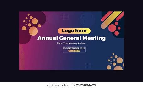 Annual Conference Banner Seminar Template Annual Stock Vector Royalty