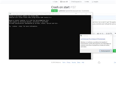 Crash On Start Issue KlausT Ccminer GitHub