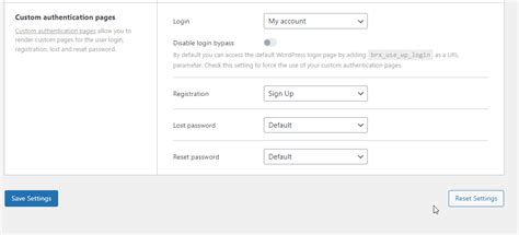Cant Select Bricks Woocommerce Template Loginregistrationreset For Custom Authentication