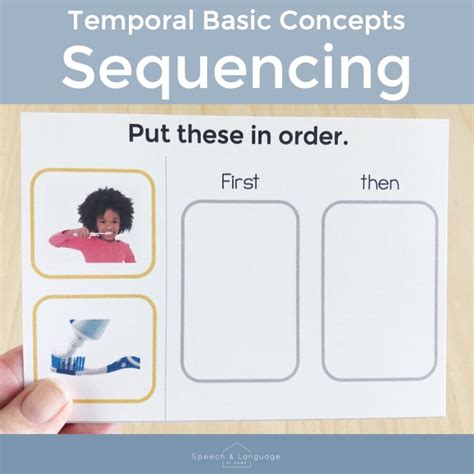 Basic Concepts Speech Therapy Printable Temporal Sequencing Cards — Slp Worksheets Library