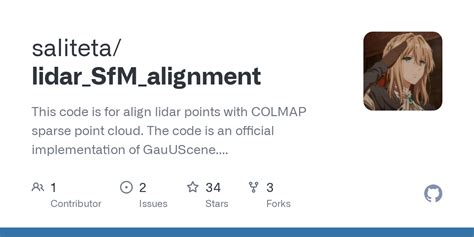 GitHub Saliteta Lidar SfM Alignment This Code Is For Align Lidar Points With COLMAP Sparse