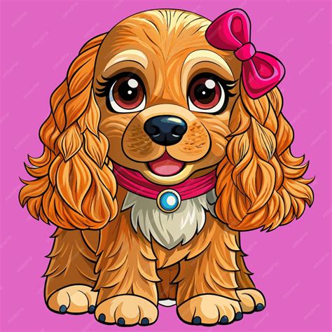 Illustration Vectorielle De Dessin Animé De Cocker Spaniel Américain