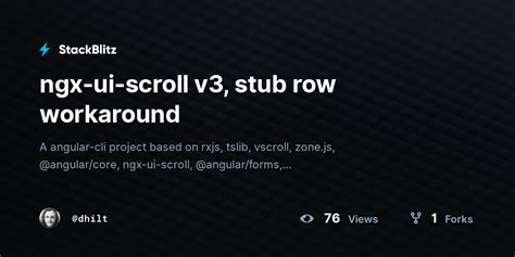 Ngx Ui Scroll V3 Stub Row Workaround StackBlitz