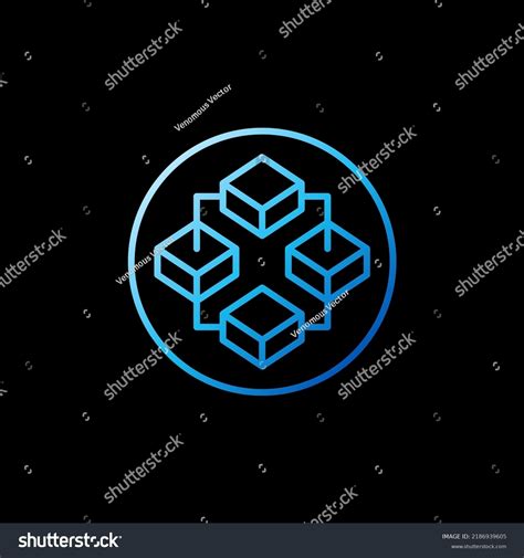 Circle Blockchain Technology 4 Blocks Vector Stock Vector Royalty Free 2186939605 Shutterstock