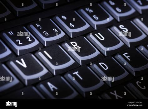 Pc Keyboard Virus Stock Photo Alamy