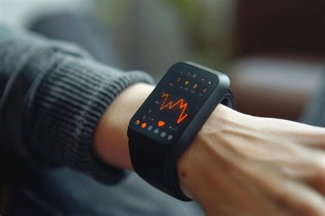 Closeup Of A Smartwatch On A Wrist Displaying Heart Rate Data Symbolizing Modern Health And