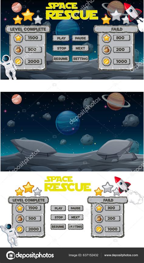 Game Background Template Elements Illustration Stock Vector By ©interactimages 637152432