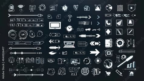 HUD Elements Collection Circle Tech Frame Callout Titles Bar Labels Buttons Frames Screens
