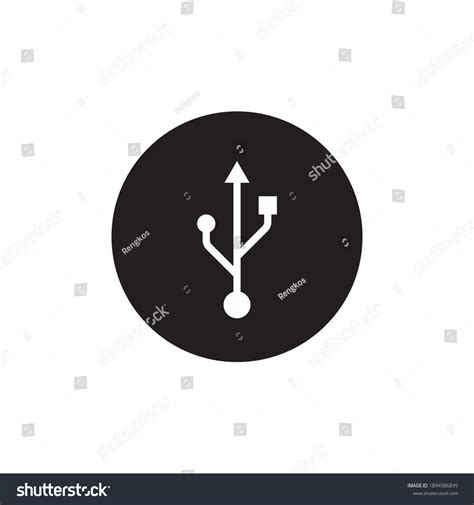 Usb Logo Icon Vector Universal Serial Stock Vector Royalty Free