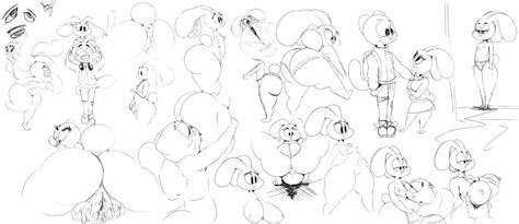 rule 34 abs alternate breast size anais watterson anthro anus artist signature bent over blue