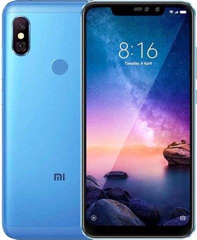 Смартфон Xiaomi Redmi Note 6 Pro 64 ГБ 4 ГБ Синий IPS 2 SIM купить c ...