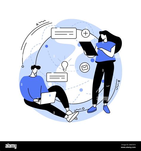 Global Web Connection Abstract Concept Vector Illustration Global Network Communication