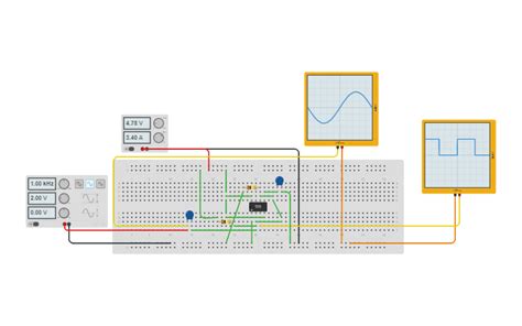 Circuit Design Schmitt Trigger Using 555 Timer Tinkercad