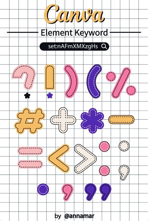 Canva Element Keyword Cute Math Symbols Canvas Learning Keyword