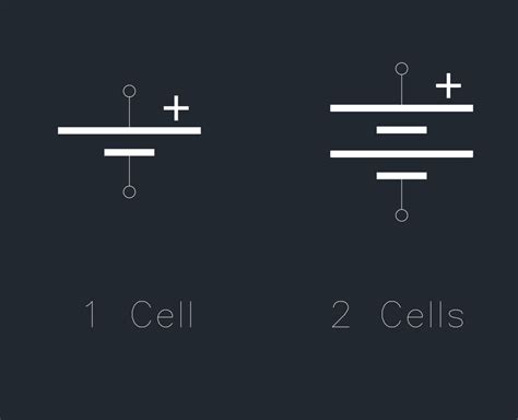 Battery Symbol Cad Blocks Dwg Power Storage Symbols