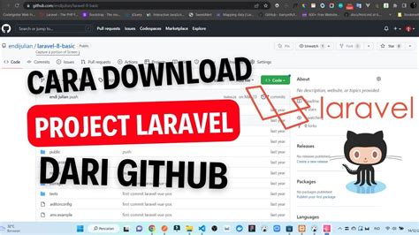 Cara Download Atau Clone Project Laravel Dari Github Youtube