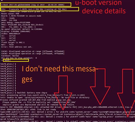 Solved How To Disable Messages From Imx7d Pico Accessed Through Serial Portpicocom Nxp Community