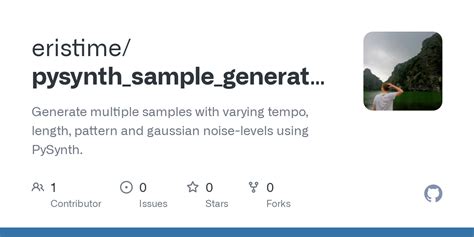 github eristime pysynth sample generator generate multiple samples with varying tempo length