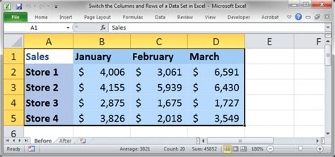 Quickly Switch The Columns And Rows Of A Data Set In Excel TeachExcel Com