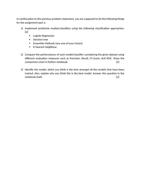 Assignment Problem Statement Part 2 Pdf